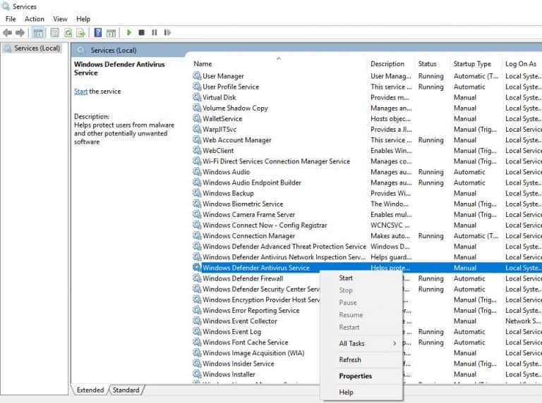 windows defender start | Drivers.com