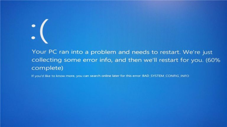 bad-system-config-info-error-in-windows-10 | Drivers.com