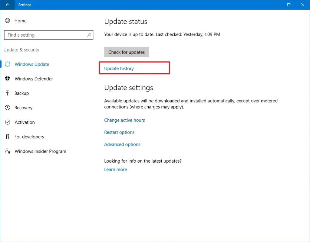 windows update history | Drivers.com